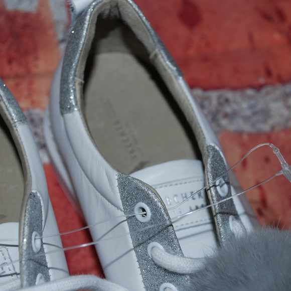 Skechers | Shoes | Skecher Street Silver Glitter Pom Sneakers New ...